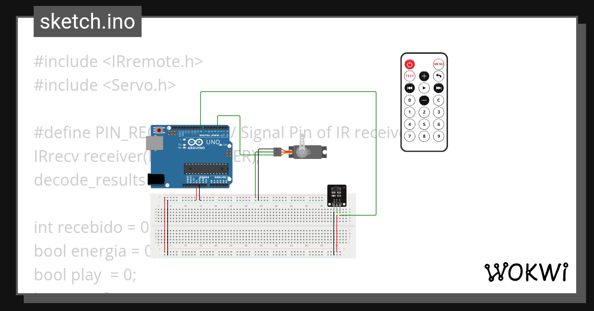 servo controle - Wokwi ESP32, STM32, Arduino Simulator