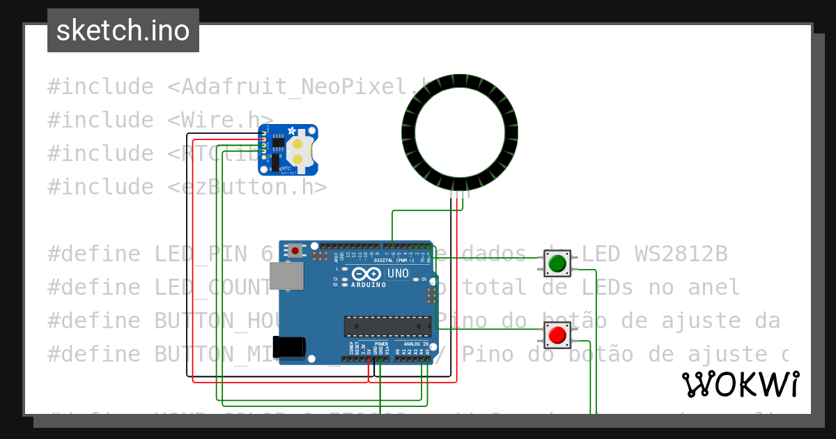 Relogio Wokwi Esp32 Stm32 Arduino Simulator 0188