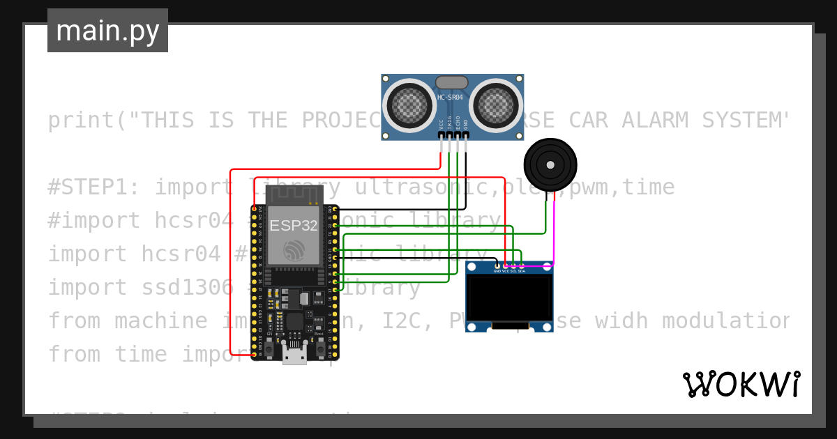 Car Sensor 2023 Copy 2 Wokwi Esp32 Stm32 Arduino Simulator 5823