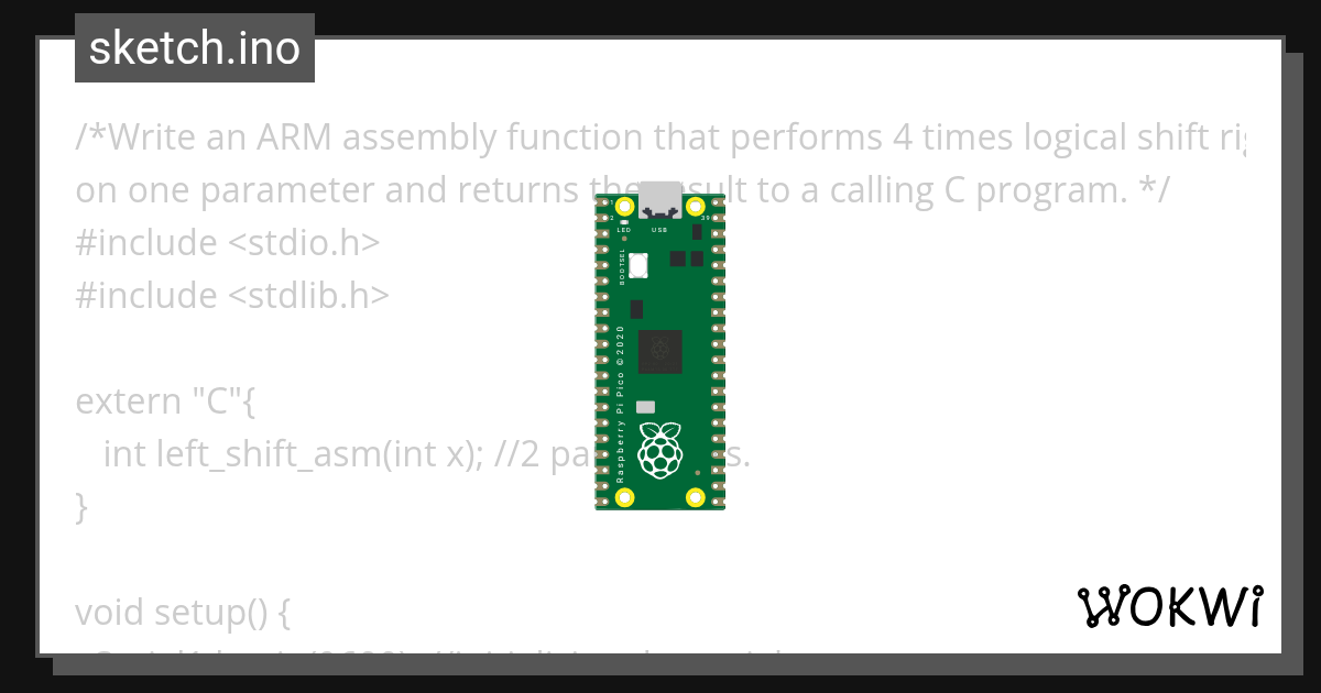 (4.7)Assembly-LeftShift - Wokwi ESP32, STM32, Arduino Simulator