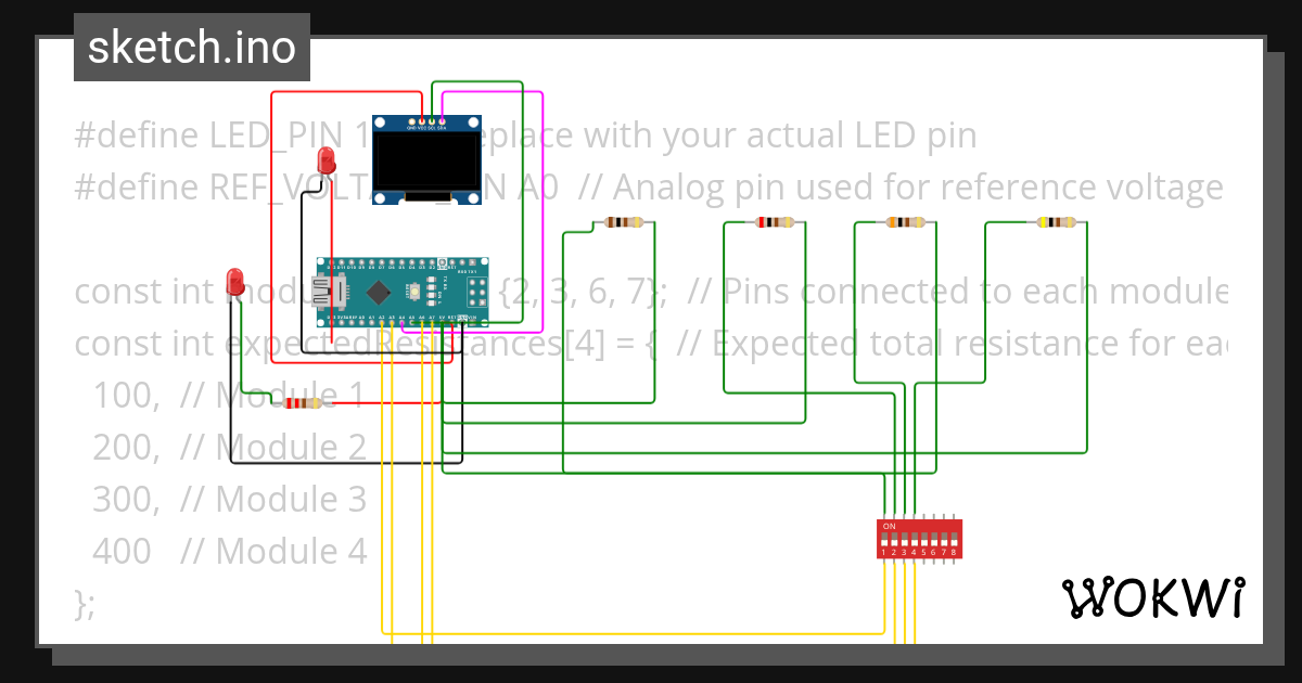 Low-Cost, Low-Power Module Detection using Resistor Networks - Wokwi ESP32, STM32, Arduino Simulator