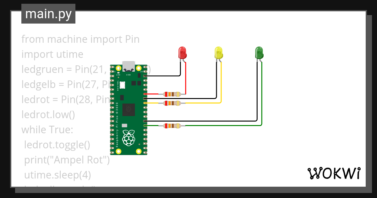 Ampel - Wokwi ESP32, STM32, Arduino Simulator Ampel - Wokwi ESP32, STM32, Arduino Simulator