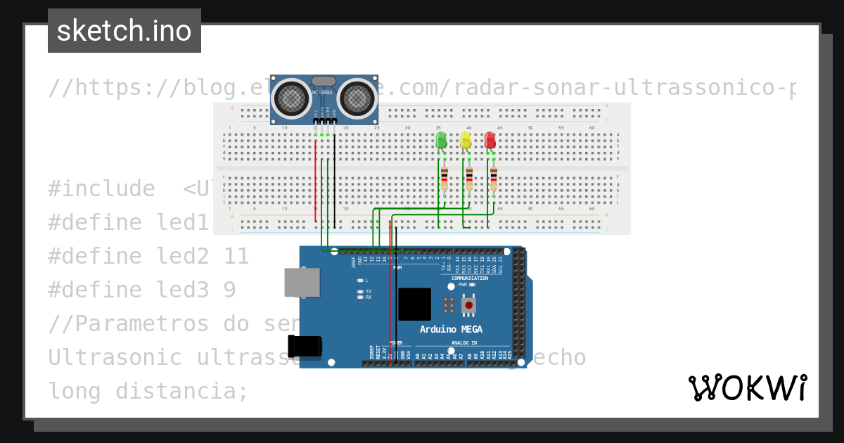Pri Ultrassonico Wokwi Esp32 Stm32 Arduino Simulator