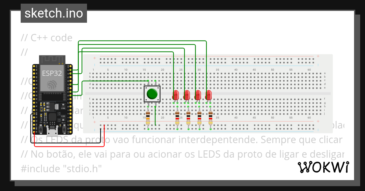 LED_TIMER - Wokwi ESP32, STM32, Arduino Simulator