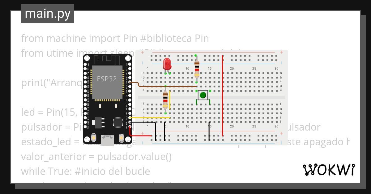 luz intermitente Copy - Wokwi ESP32, STM32, Arduino Simulator