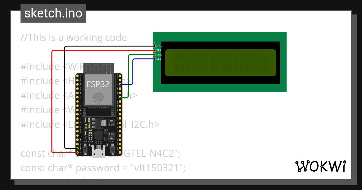 stock_ticker_1602_I2C_LCD_sim - Wokwi ESP32, STM32, Arduino Simulator