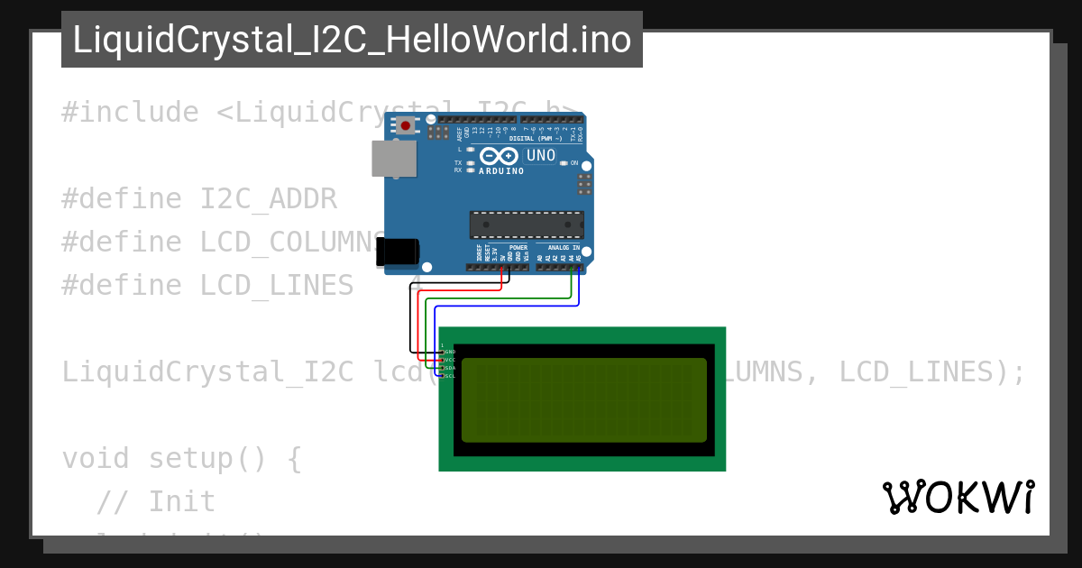 11a Lcd 4 Baris Wokwi Esp32 Stm32 Arduino Simulator 2599