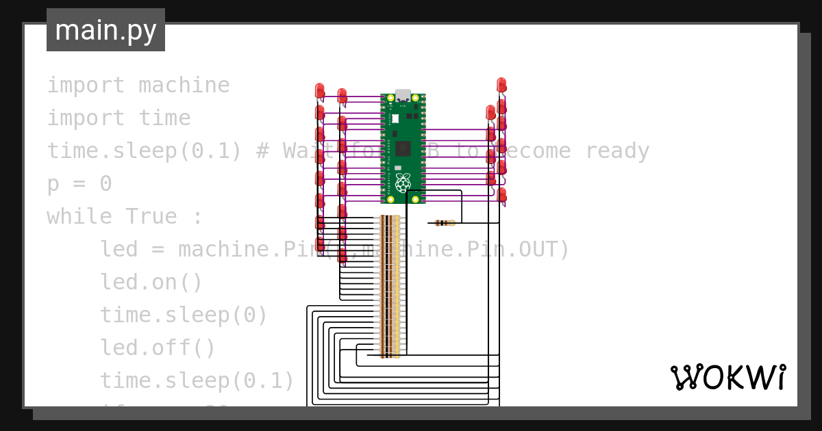 Em1 1 7 2 Looplicht Van Alle Leds Copy Wokwi Esp32 Stm32 Arduino Simulator