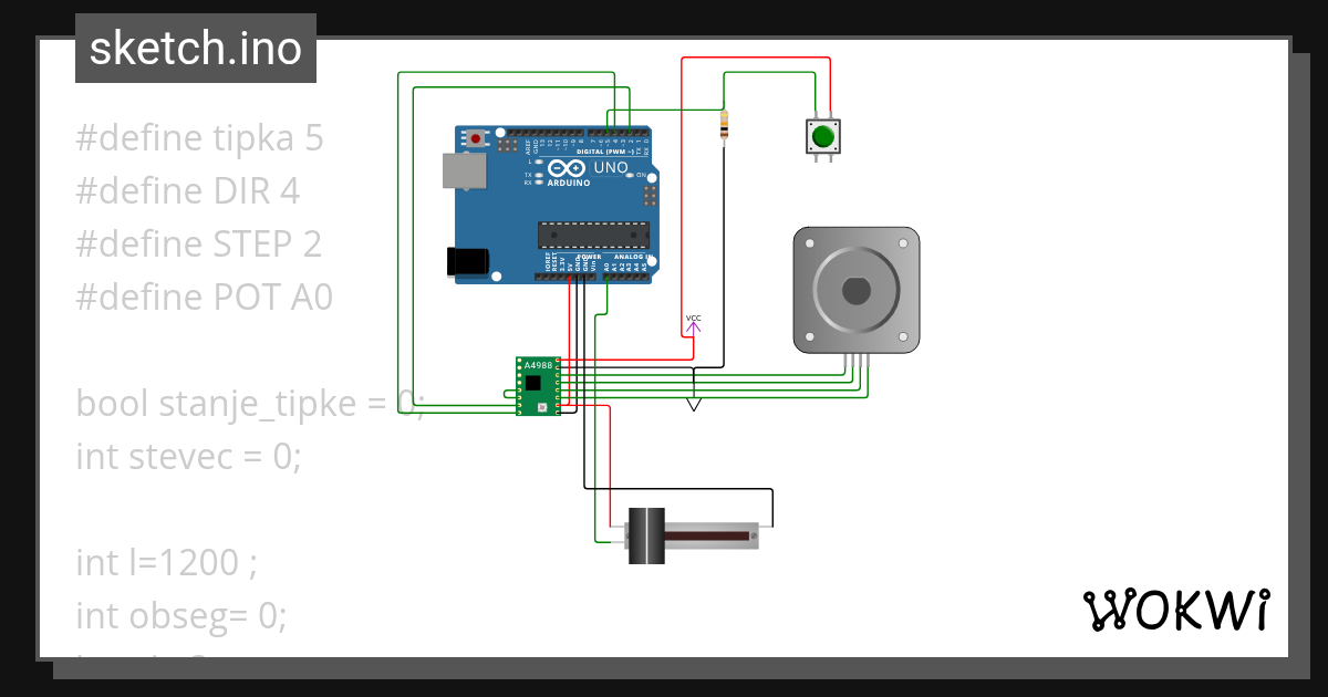 KORACNI MOTOR - Wokwi ESP32, STM32, Arduino Simulator