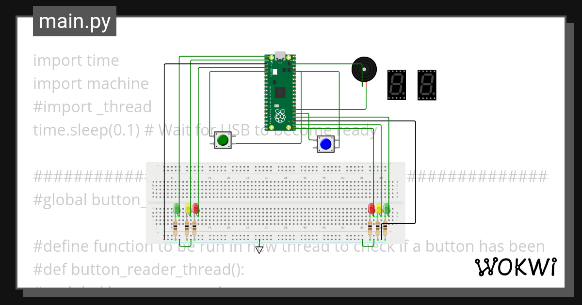 Traffic light 2 - Wokwi ESP32, STM32, Arduino Simulator