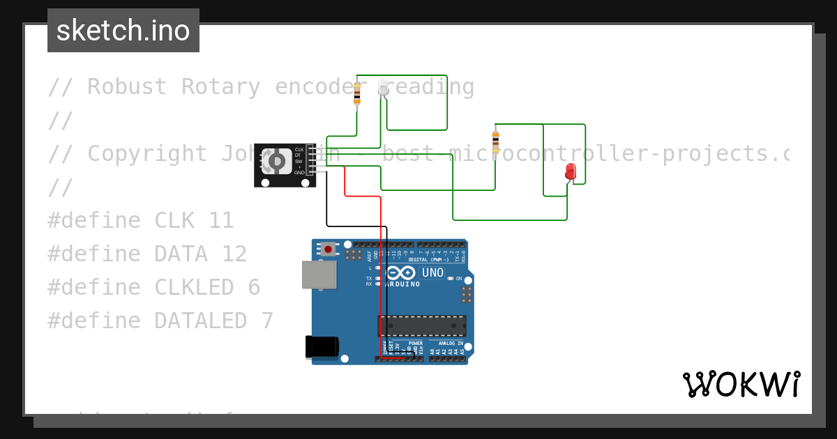 Rotarysimple Read Pins Wokwi Esp32 Stm32 Arduino Simulator
