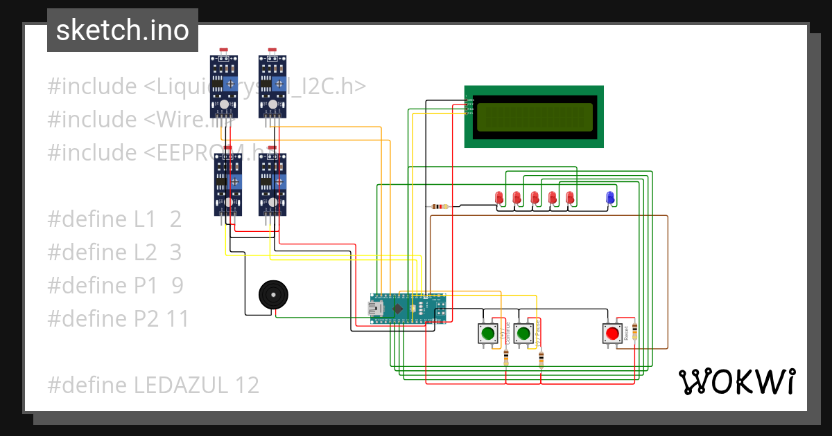 Lap Counter 1602 - Wokwi ESP32, STM32, Arduino Simulator