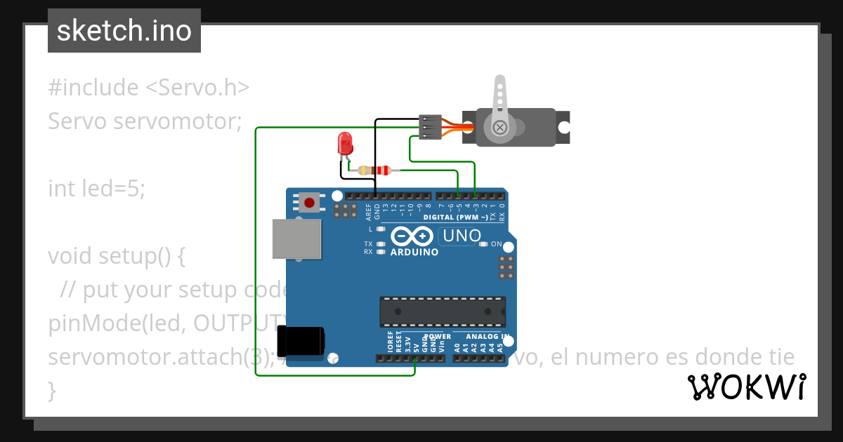 Servo con PWM - Wokwi ESP32, STM32, Arduino Simulator