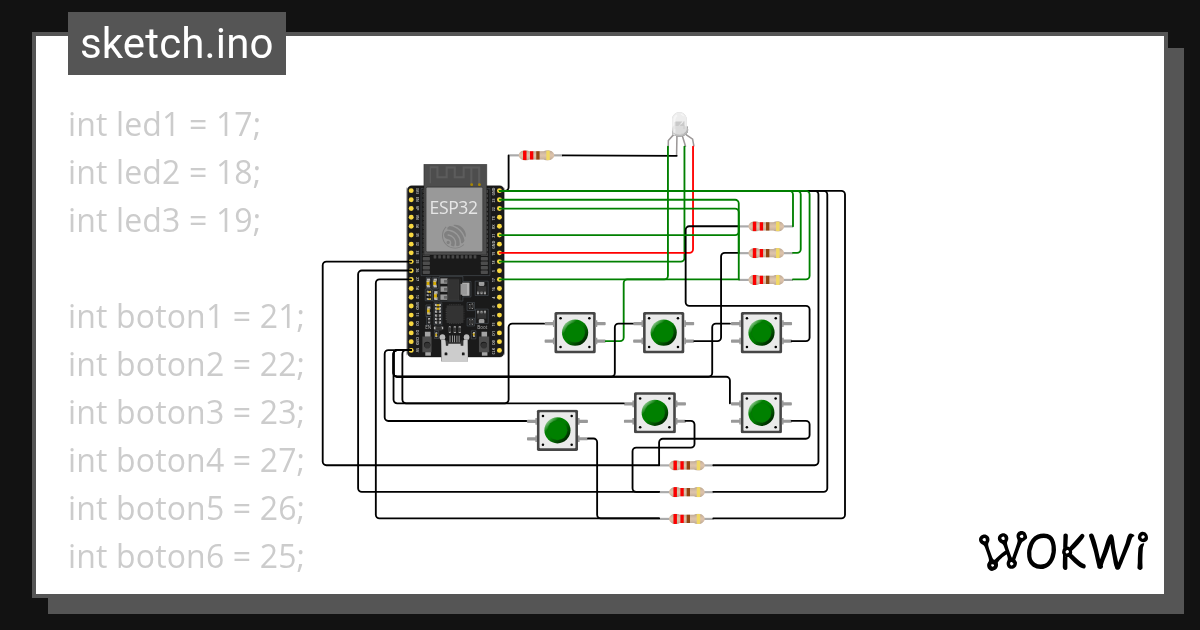 EJERCICIO 4 MINAURO - Wokwi ESP32, STM32, Arduino Simulator