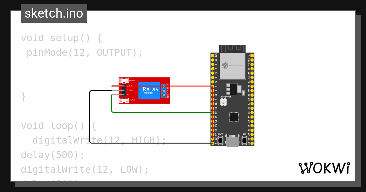 4i Francisco Noe Relay Wokwi Esp32 Stm32 Arduino Simulator