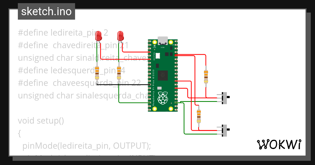 tentativa de seta - Wokwi ESP32, STM32, Arduino Simulator