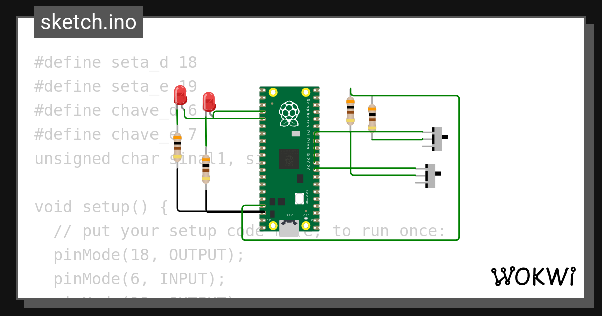 Seta Wokwi Esp32 Stm32 Arduino Simulator 