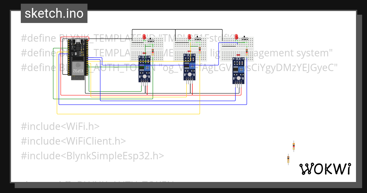 Street Light Management System Wokwi Esp32 Stm32 Arduino Simulator