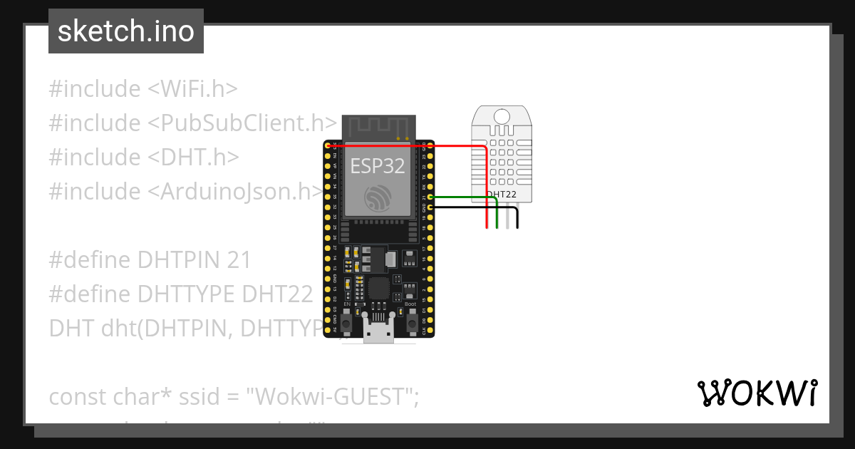 DHT - Wokwi ESP32, STM32, Arduino Simulator
