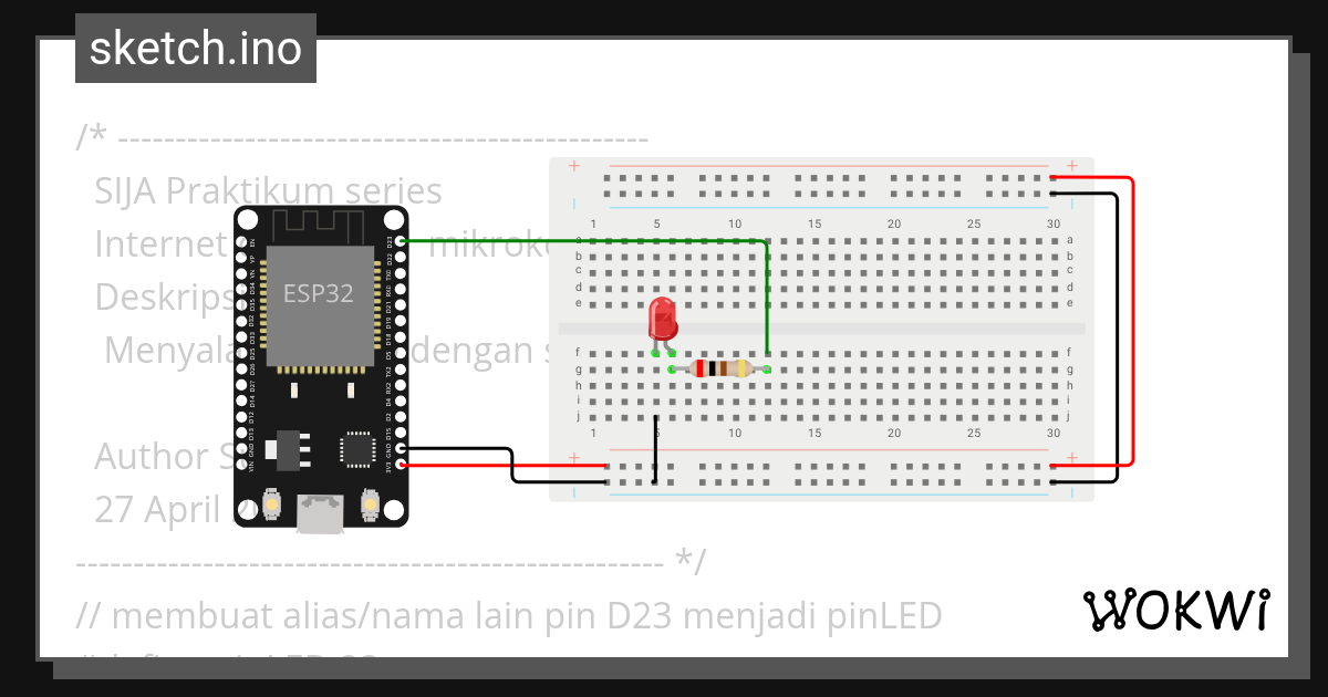 2024-iot-LED-on-off dikontrol program - Wokwi ESP32, STM32, Arduino Simulator