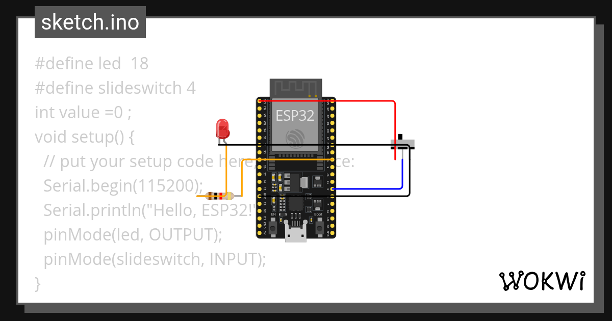 experiment no.5 - Wokwi ESP32, STM32, Arduino Simulator experiment no.5 - Wokwi ESP32, STM32, Arduino Simulator