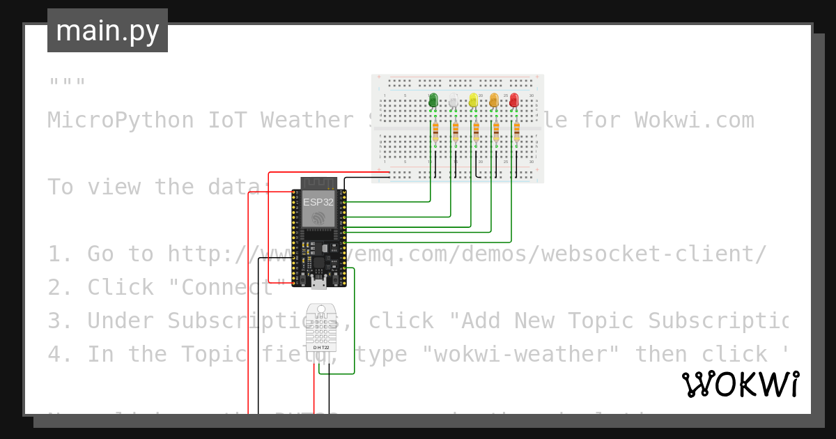 Micropython Mqtt Weather Wokwi Esp32 Stm32 Arduino Simulator