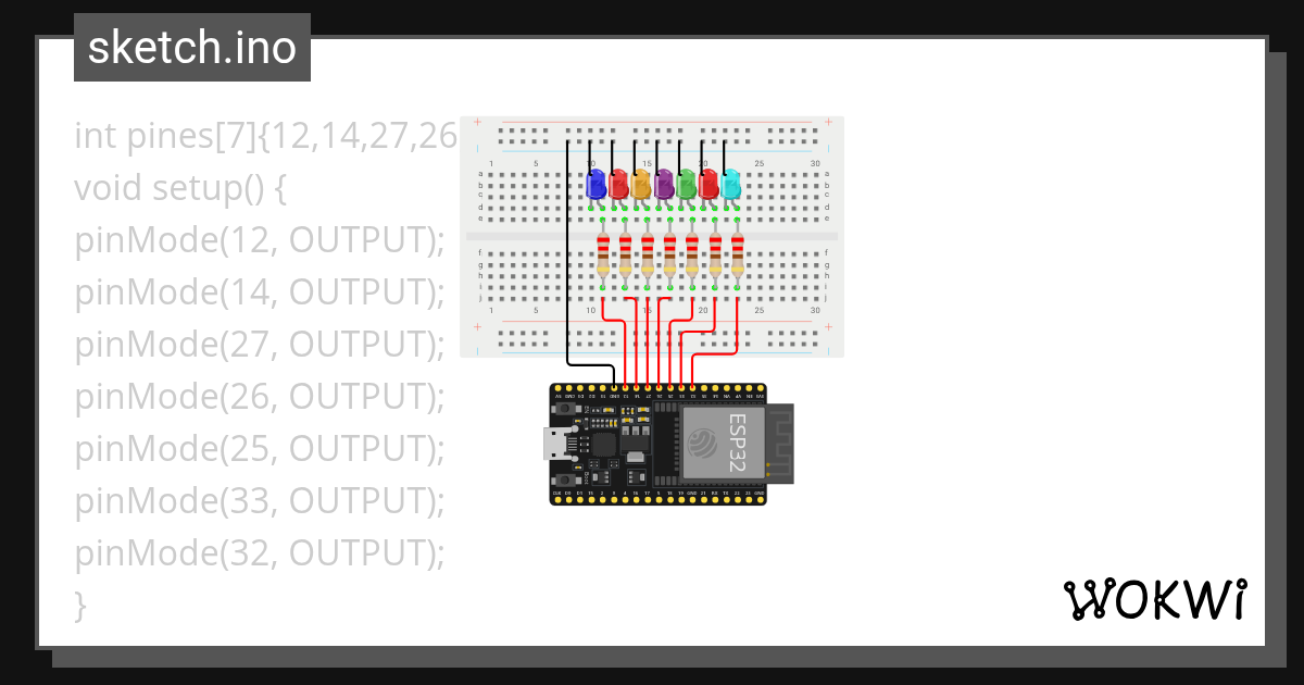 PROBAR TARJETA ESP32 - Wokwi ESP32, STM32, Arduino Simulator