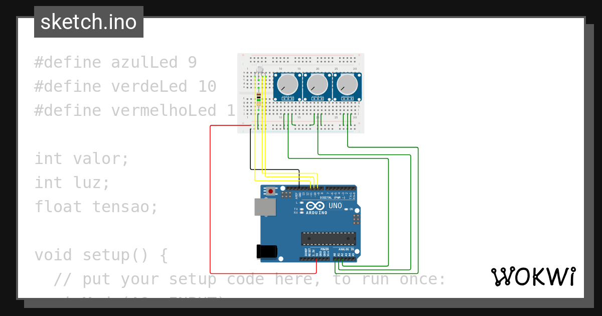 PotenciÔmetro 05 Wokwi Esp32 Stm32 Arduino Simulator