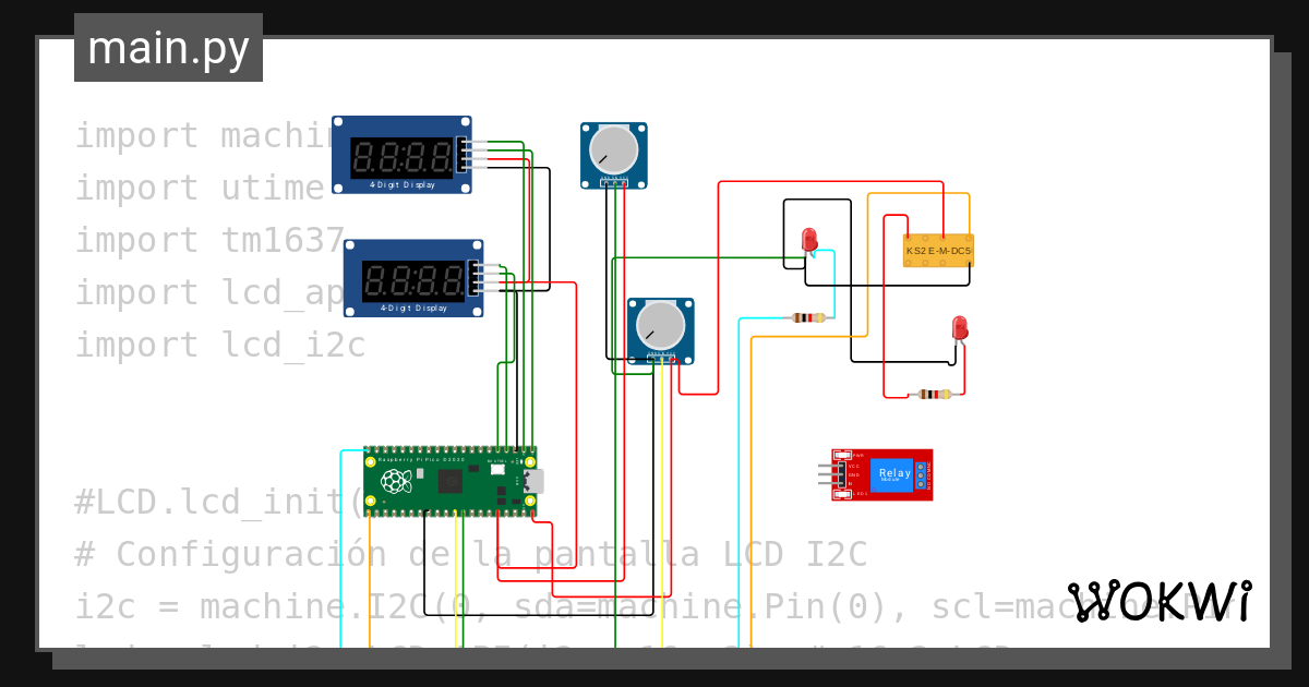 Controlador Onoff Relevador Y Lcd Wokwi Esp32 Stm32 Arduino Simulator 0300