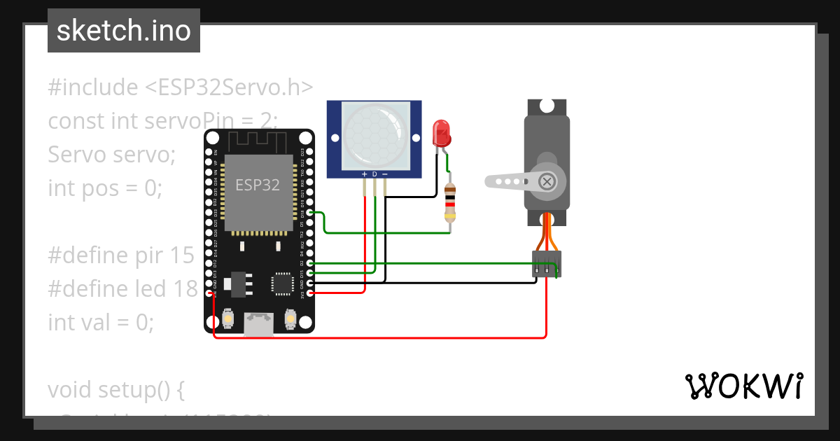 PIR - Wokwi ESP32, STM32, Arduino Simulator