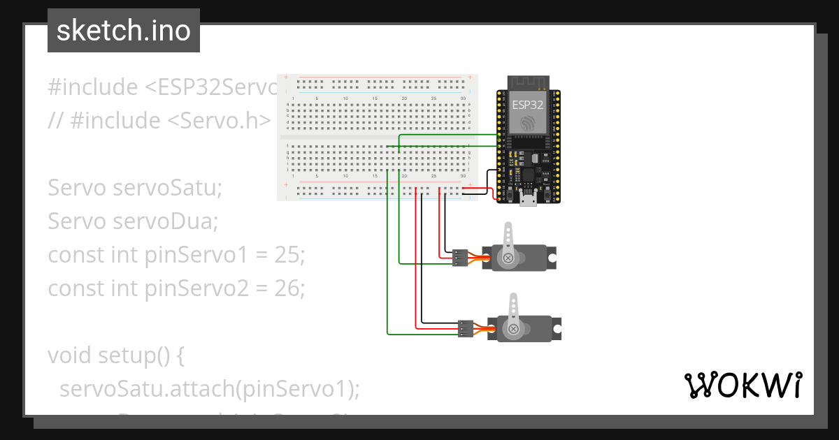 SERVO - Wokwi ESP32, STM32, Arduino Simulator