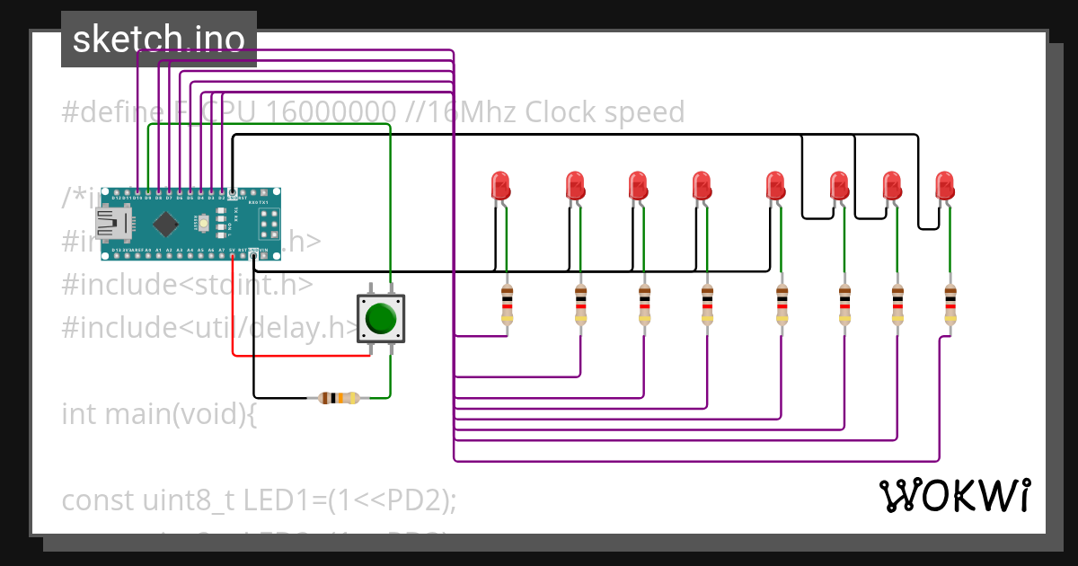 LED Projekt - Wokwi ESP32, STM32, Arduino Simulator