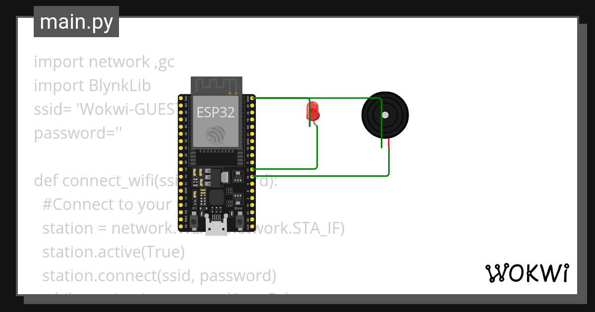 buzzer with blynk slider - Wokwi ESP32, STM32, Arduino Simulator