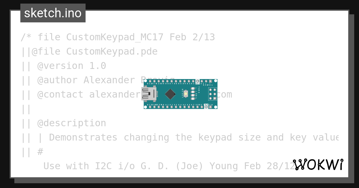 Custom Keypad Mcp23017 Wokwi Esp32 Stm32 Arduino Simulator