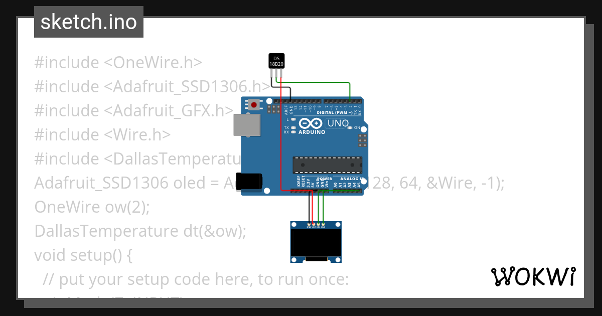 温度显示器 Wokwi Esp32 Stm32 Arduino Simulator 0256