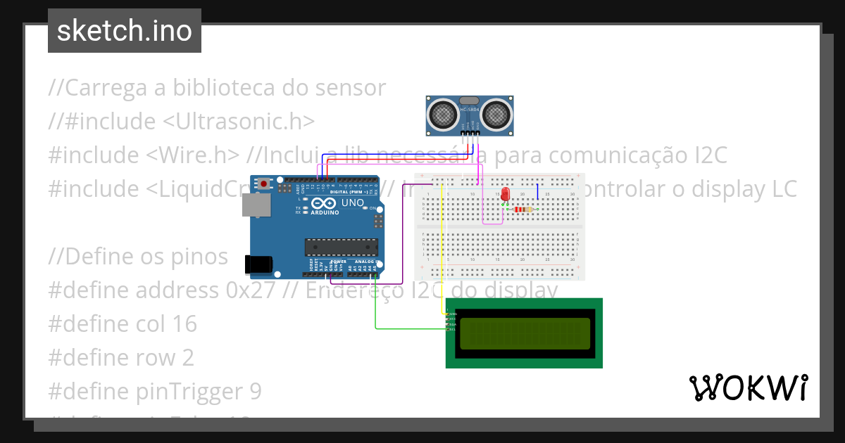 Sensor ultrassônico with burst mode - Wokwi ESP32, STM32, Arduino Simulator