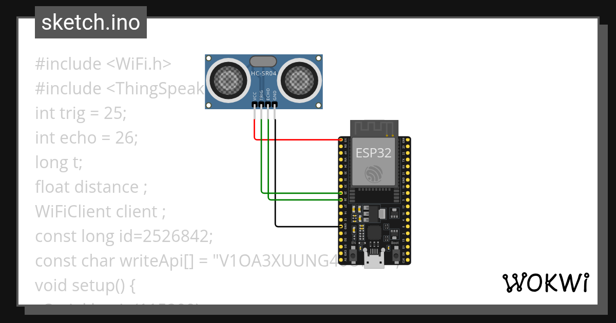 Distance Wokwi Esp32 Stm32 Arduino Simulator 