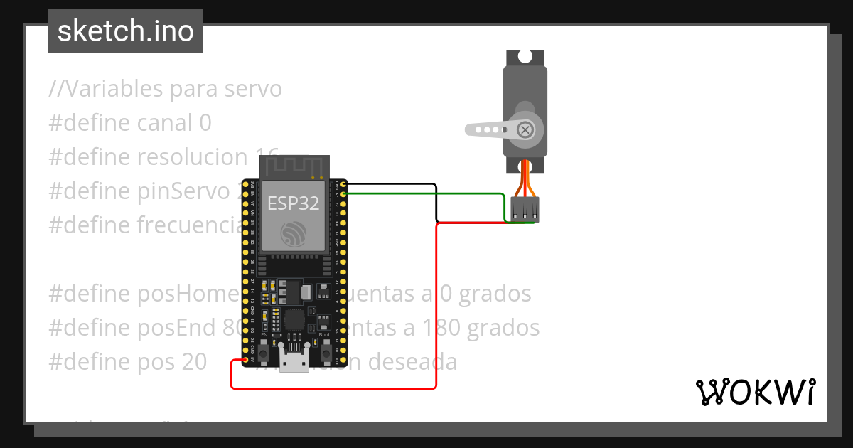 Pruebas Servo - Wokwi ESP32, STM32, Arduino Simulator Pruebas Servo - Wokwi ESP32, STM32, Arduino Simulator