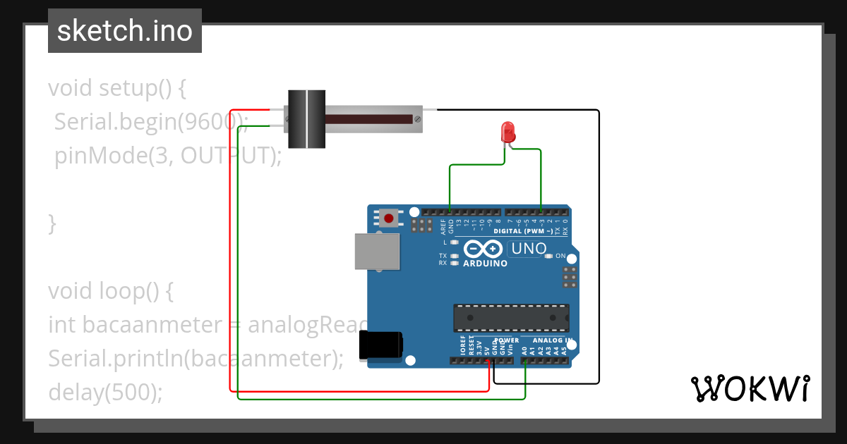 Slide Potentional Meter Wokwi Esp32 Stm32 Arduino Simulator 2743