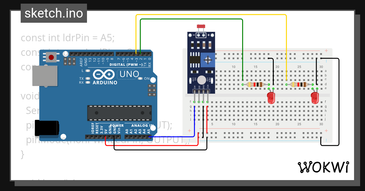 Percobaan Sensor Ldr Wokwi Esp32 Stm32 Arduino Simulator