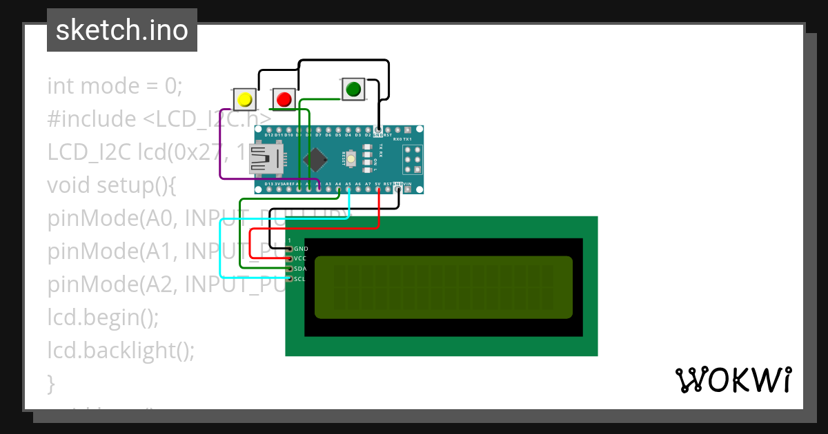 LCD I2C 07 - Wokwi ESP32, STM32, Arduino Simulator