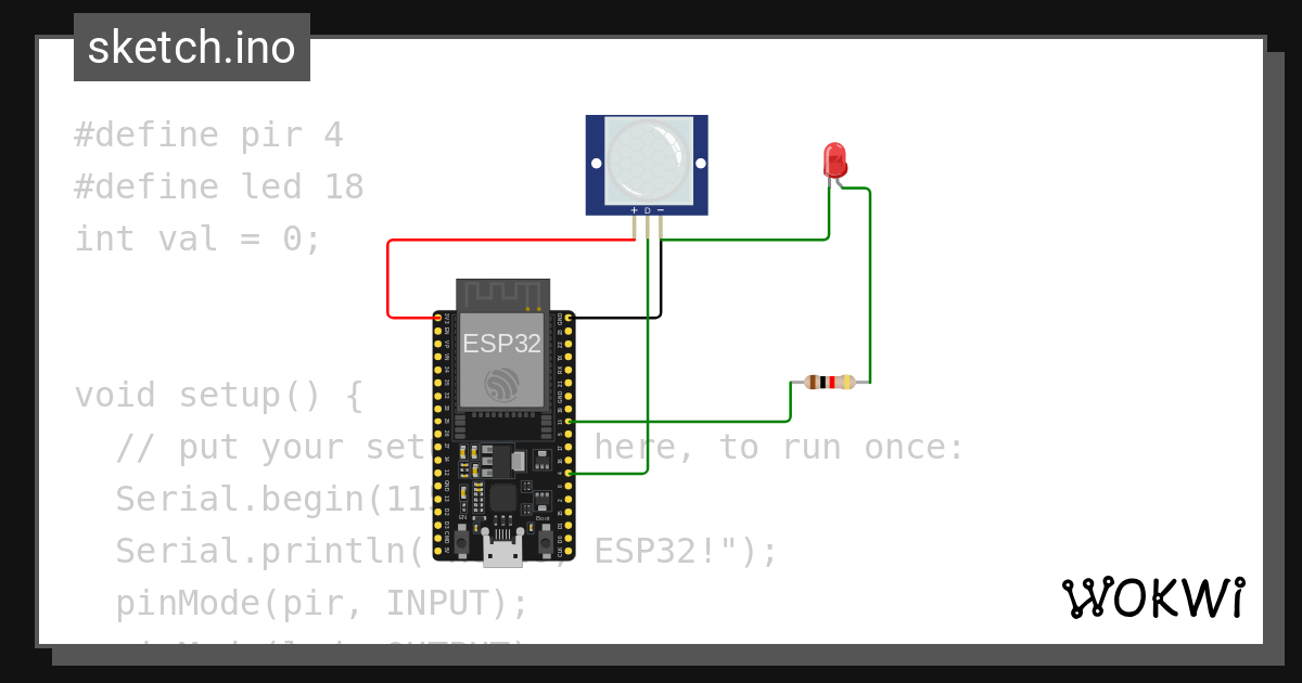 Pir Test Wokwi Esp32 Stm32 Arduino Simulator 5008