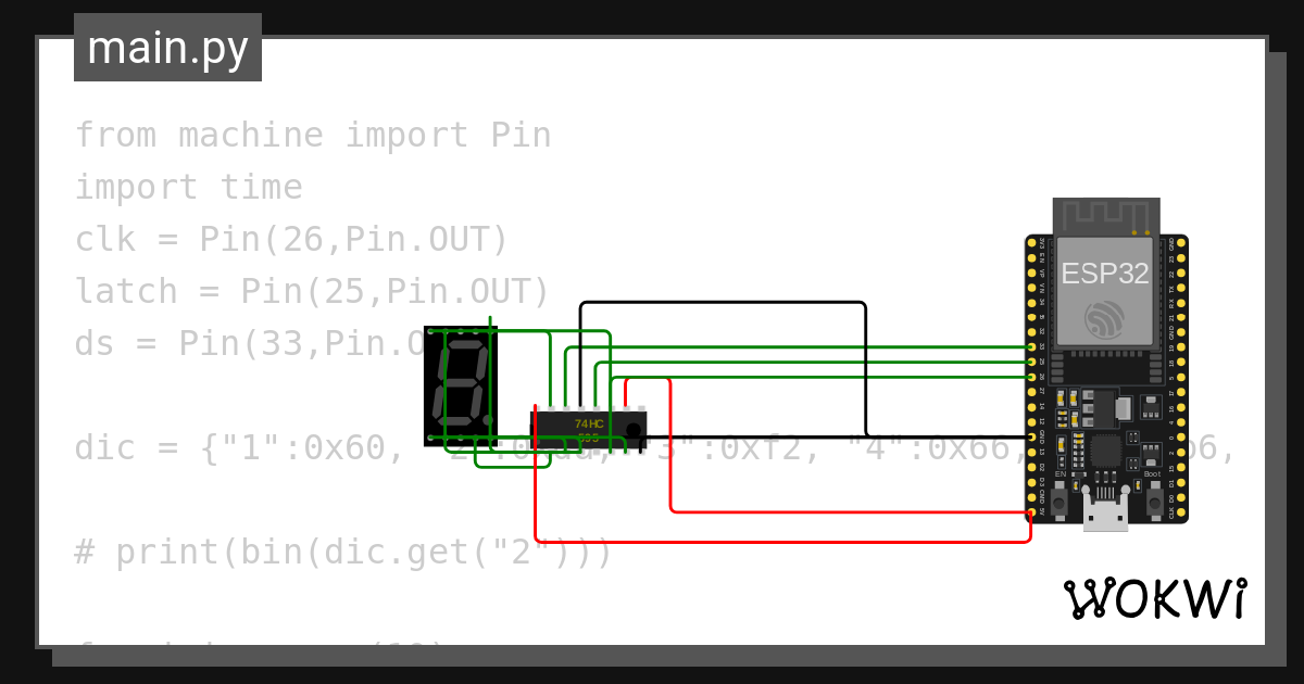 王志强四位数码管 Copy 3 Wokwi Esp32 Stm32 Arduino Simulator