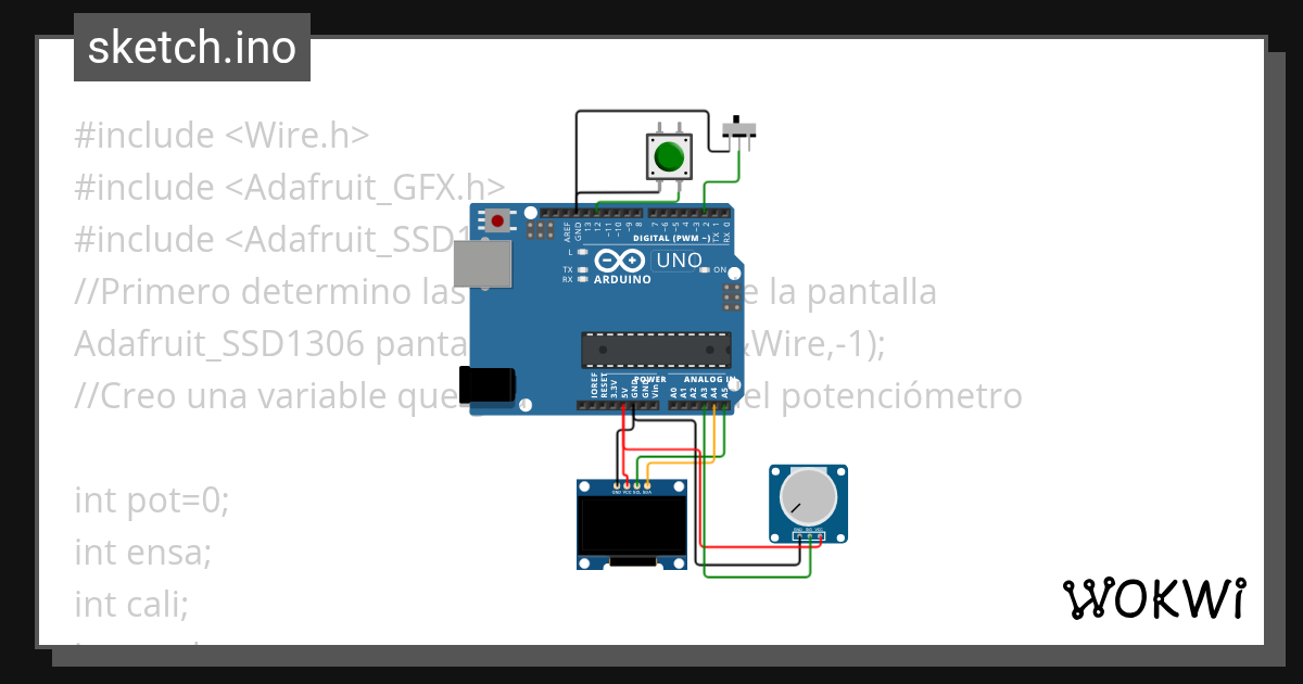 Pantalla IZOD energía absorbidalala - Wokwi ESP32, STM32, Arduino Simulator