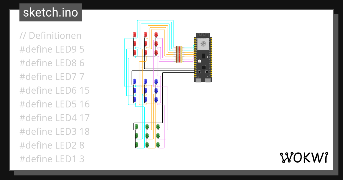 Vorlage LED-Cube Copy - Wokwi ESP32, STM32, Arduino Simulator