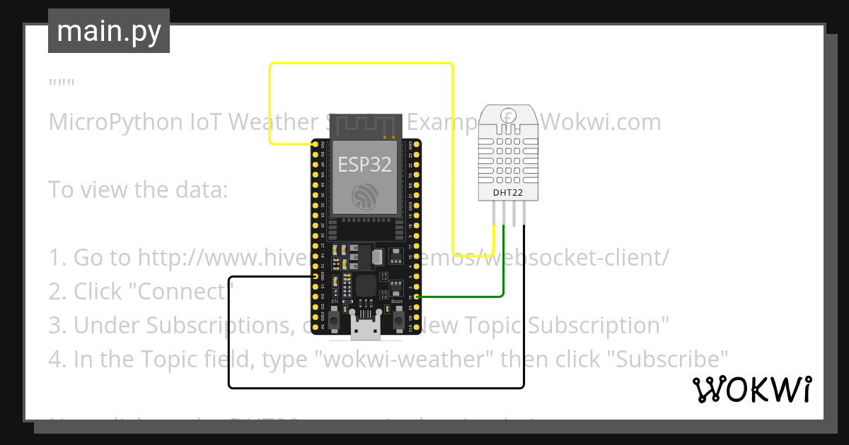 weather monitering - Wokwi ESP32, STM32, Arduino Simulator