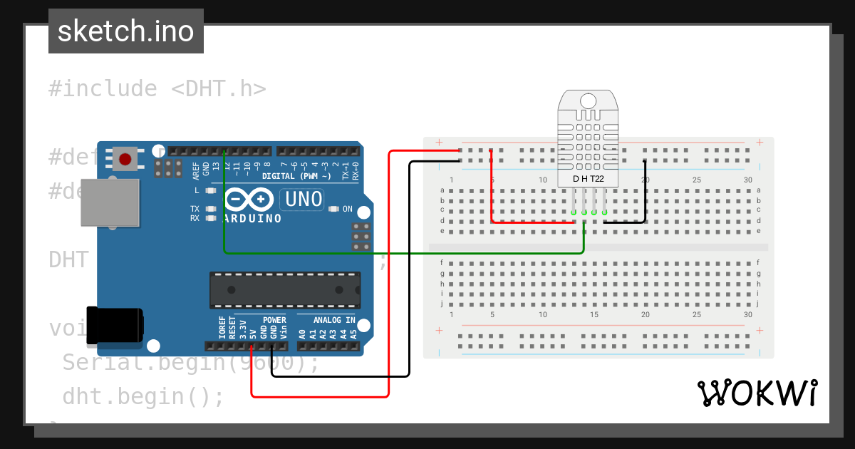 Sensor Suhu Kelembapan Percobaan 2 Wokwi Esp32 Stm32 Arduino Simulator 0157