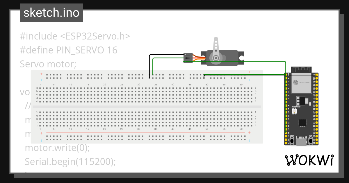 servo - Wokwi ESP32, STM32, Arduino Simulator