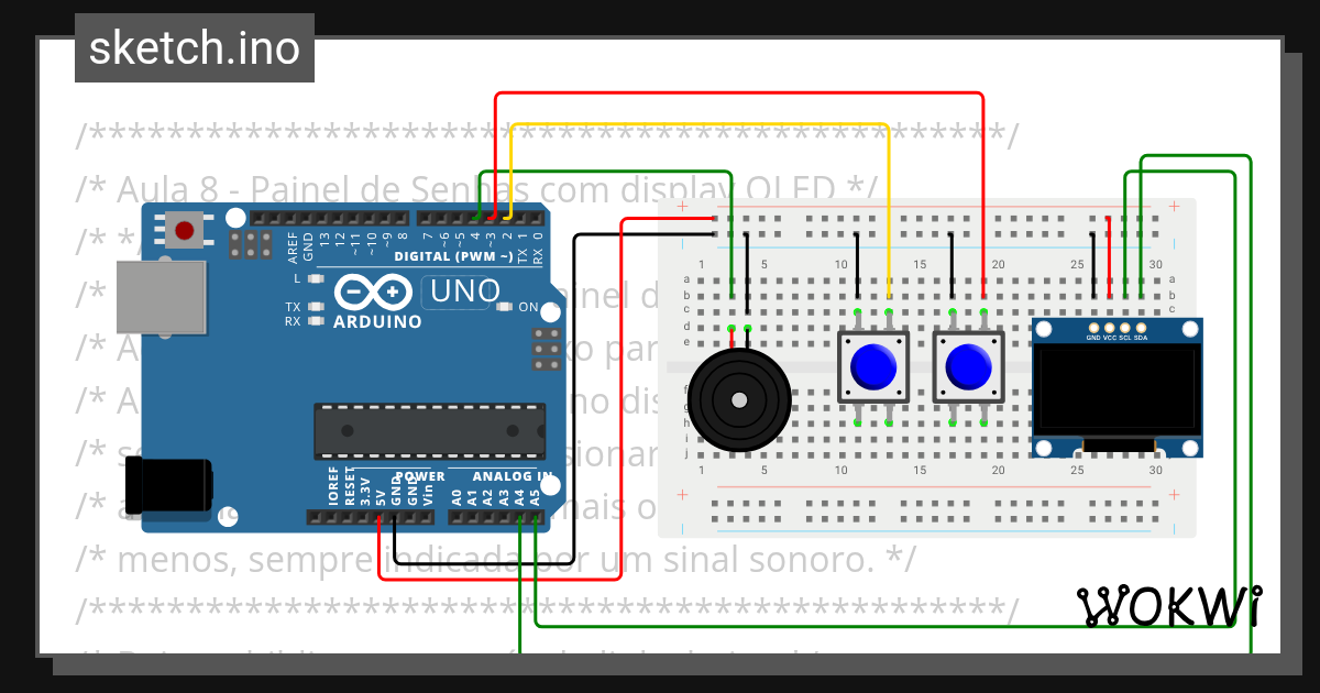 PaineldeSenhas2 29042024 Desafio2 - Wokwi ESP32, STM32, Arduino Simulator