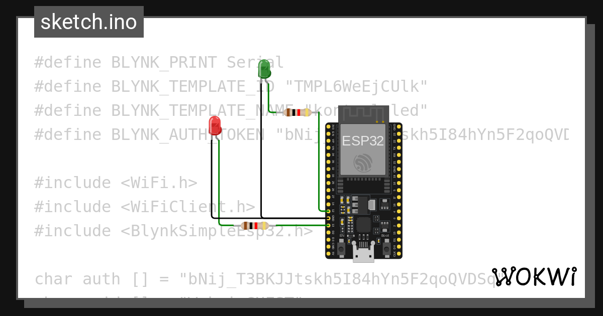 Kontrol Led Wokwi Esp32 Stm32 Arduino Simulator 5571